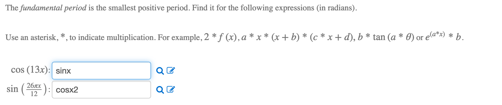 Solved The fundamental period is the smallest positive | Chegg.com