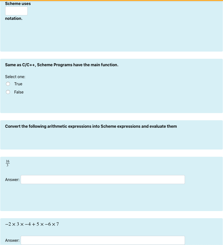 Solved Scheme uses notation. Same as C/C++, Scheme Programs | Chegg.com