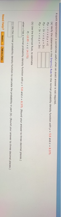 Solved A quick approximation is sometimes useful when an | Chegg.com