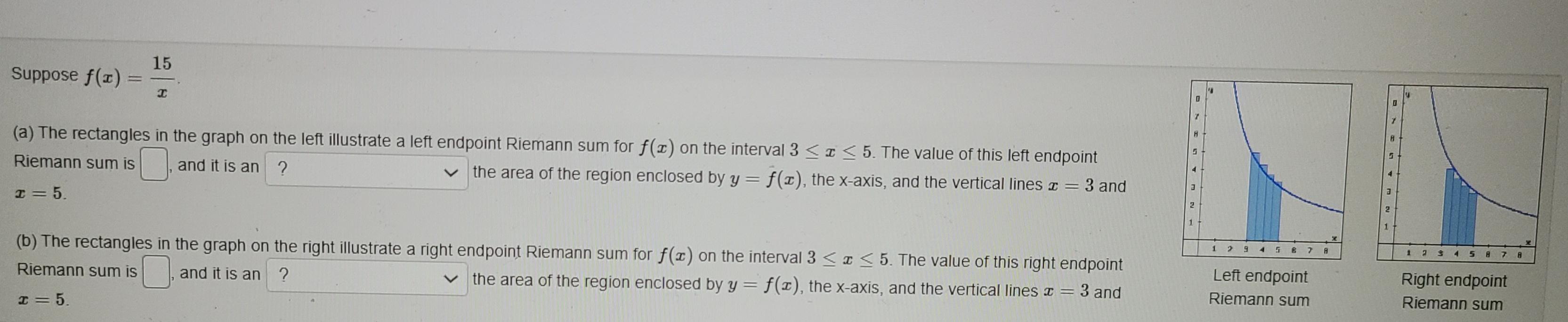 Solved Suppose f(x)=x15 (a) The rectangles in the graph on | Chegg.com