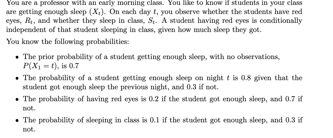 You are a professor with an early morning class. You | Chegg.com