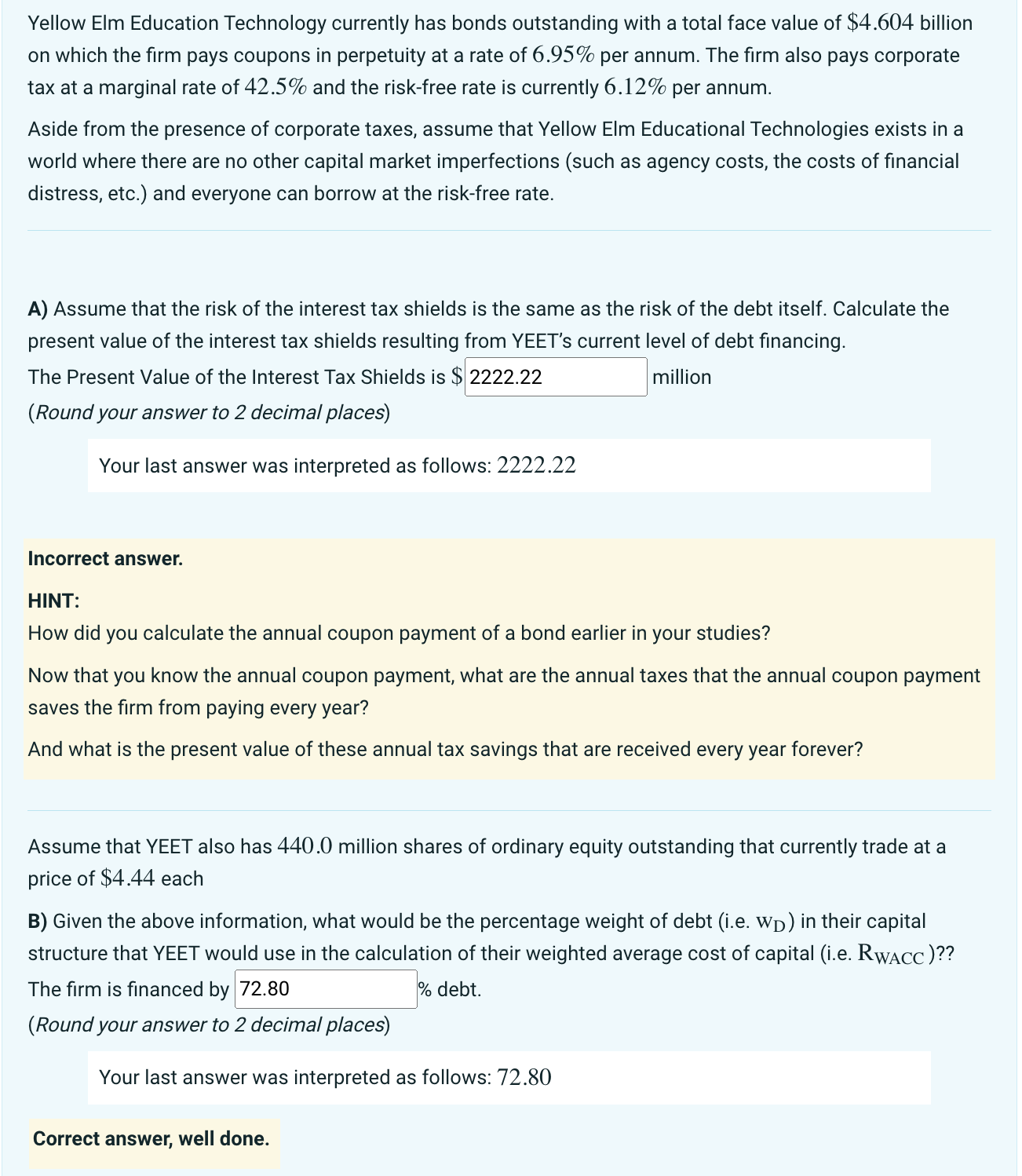 Solved HERE IS A SAMPLE SOLUTION WITH DIFFERENT VALUES, BE | Chegg.com