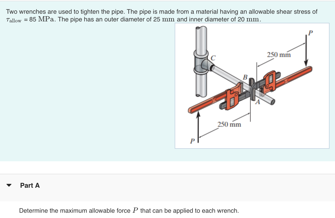 Solved Determine the maximum allowable force \( ﻿P \) ﻿that | Chegg.com