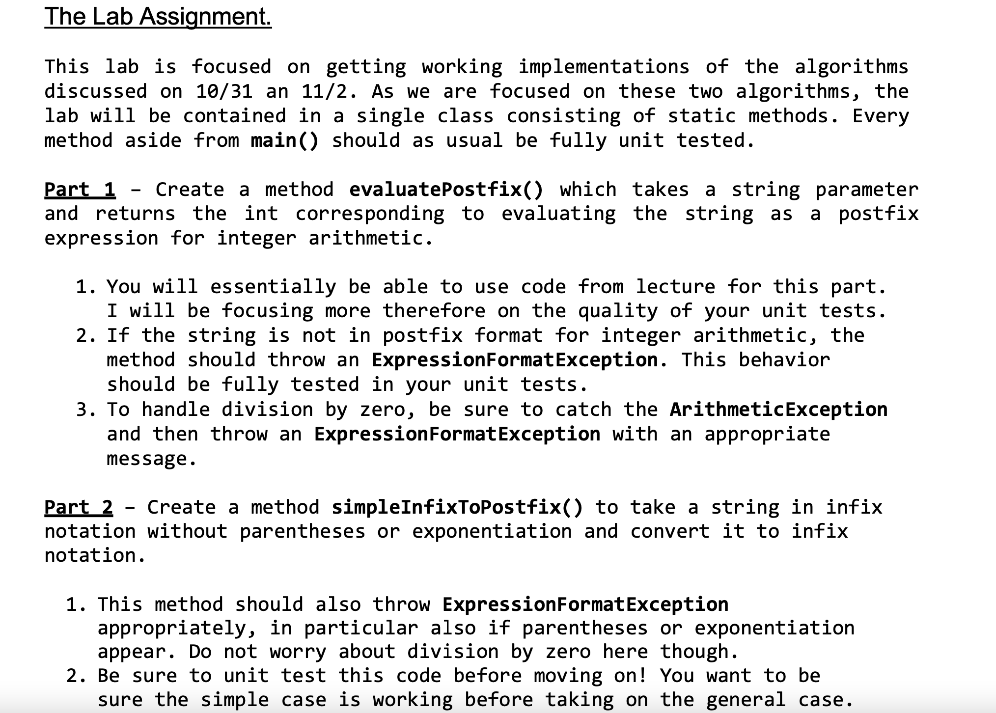 Solved The Lab Assignment. This lab is focused on getting | Chegg.com