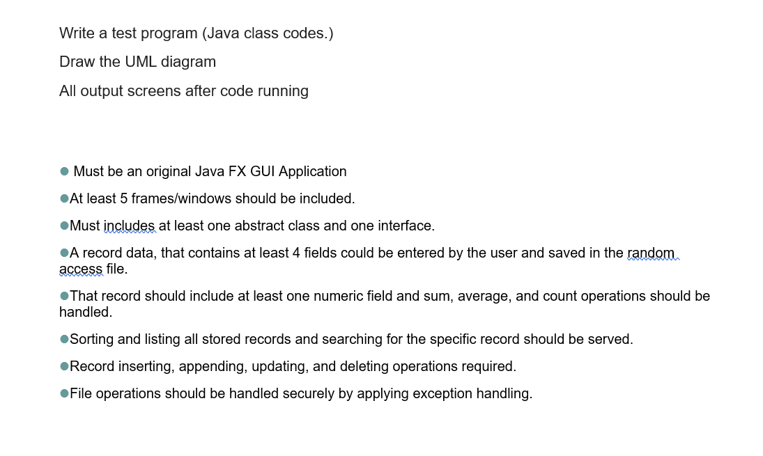 Solved Write a test program (Java class codes.) Draw the UML | Chegg.com