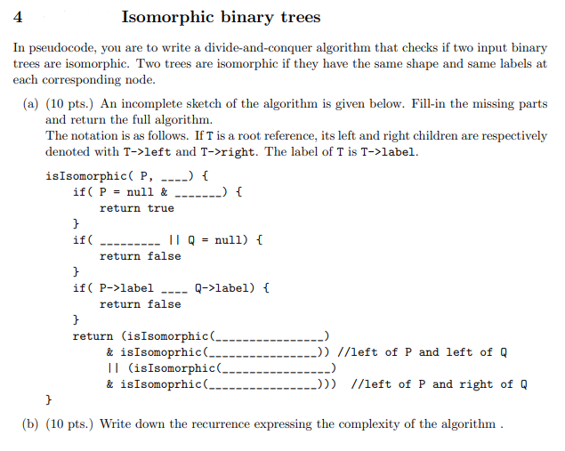 Solved n pseudocode, you are to write a divide-and-conquer | Chegg.com