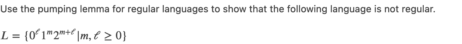 Solved Use the pumping lemma for regular languages to show | Chegg.com