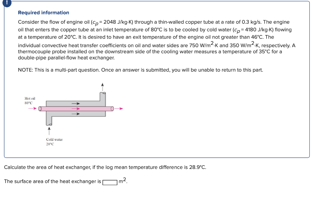 Solved Required information Consider the flow of engine oil | Chegg.com