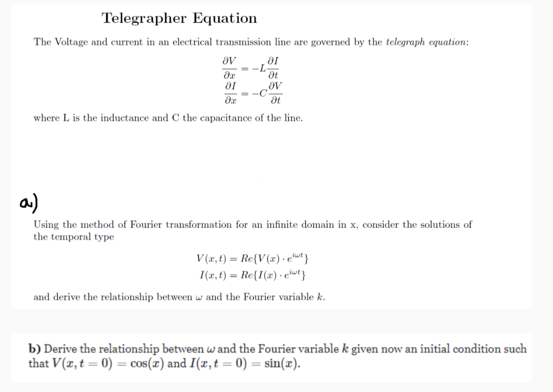 Solved b) ﻿Derive the relationship between ω ﻿and the | Chegg.com