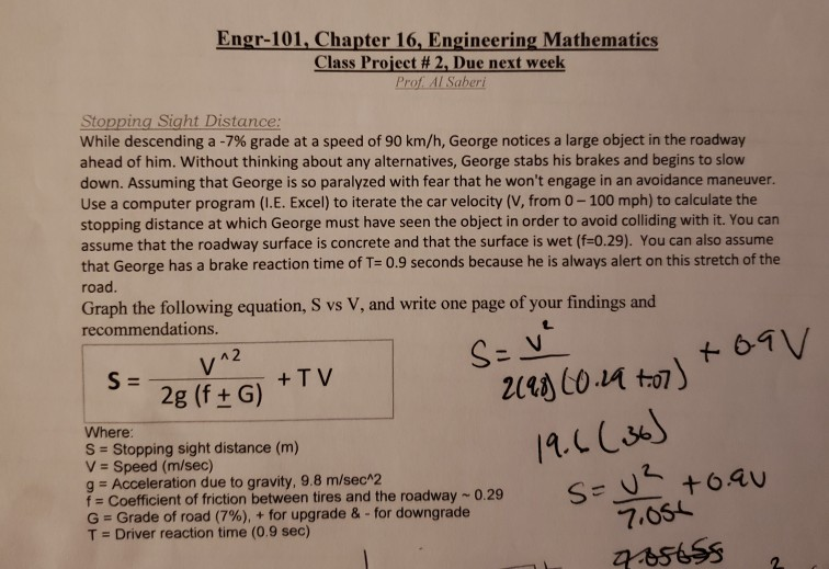 Solved Engr-101, Chapter 16, Engineering Mathematics Class | Chegg.com