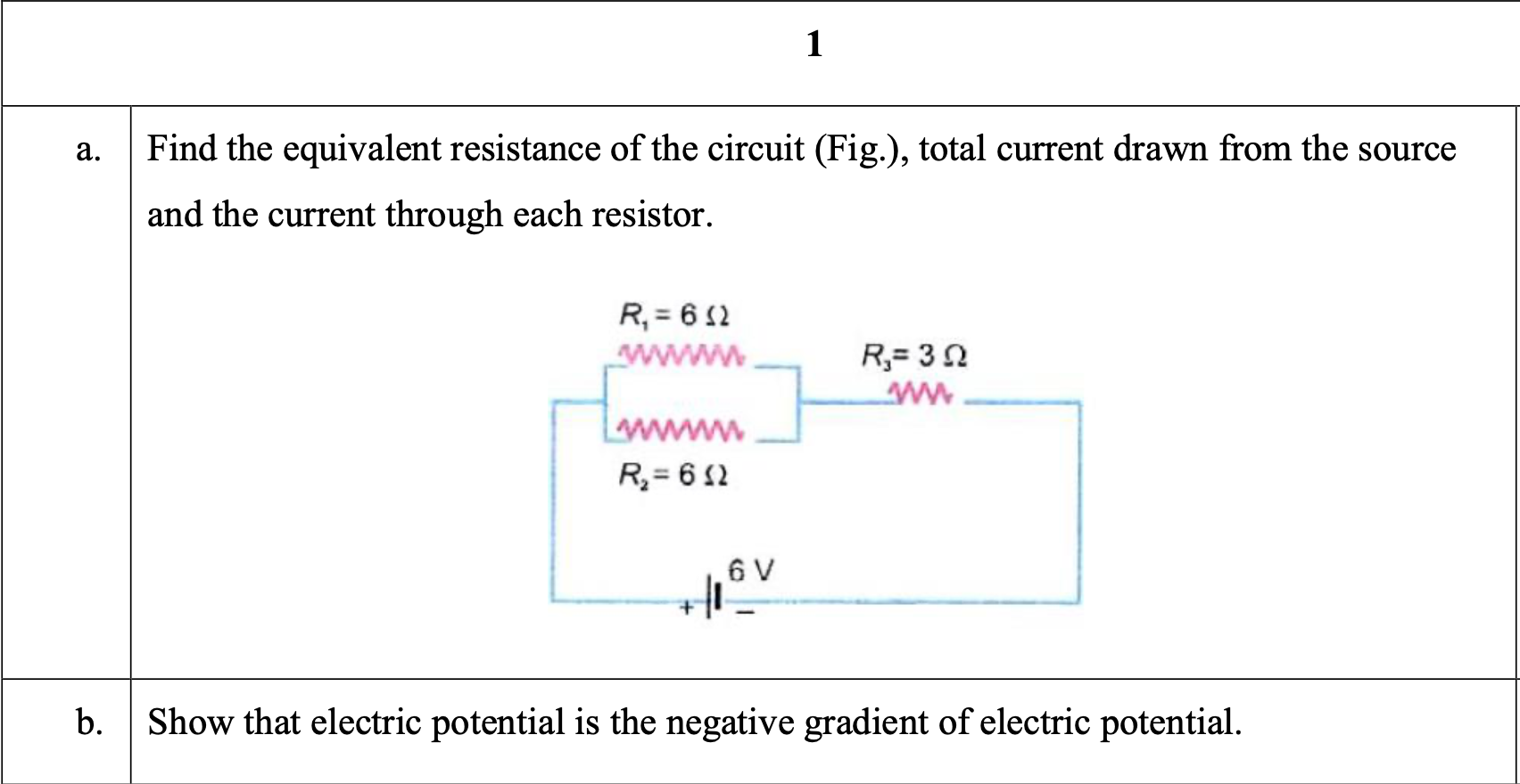 Solved 1 a. Find the equivalent resistance of the circuit | Chegg.com