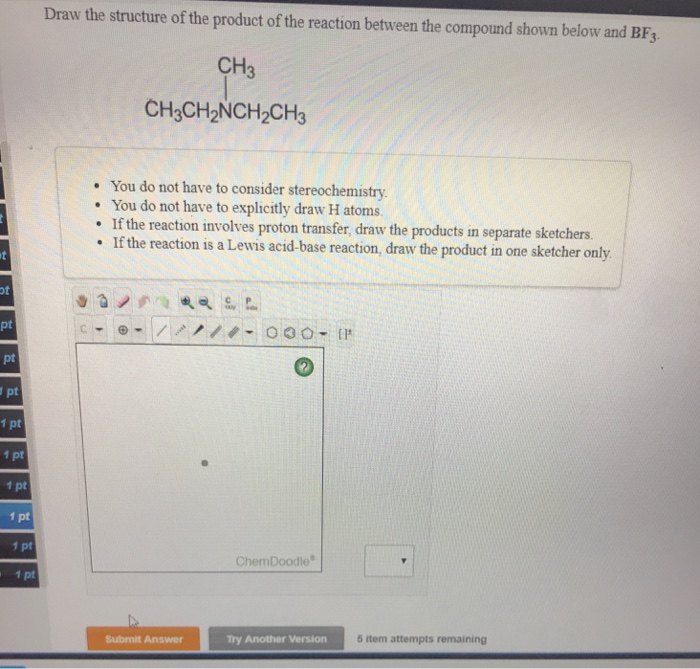 Solved Draw The Structure Of The Product Of The Reaction