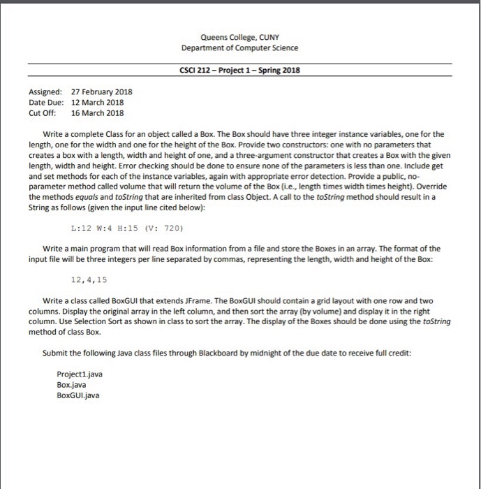 Queens College, CUNY Department of Computer Science | Chegg.com