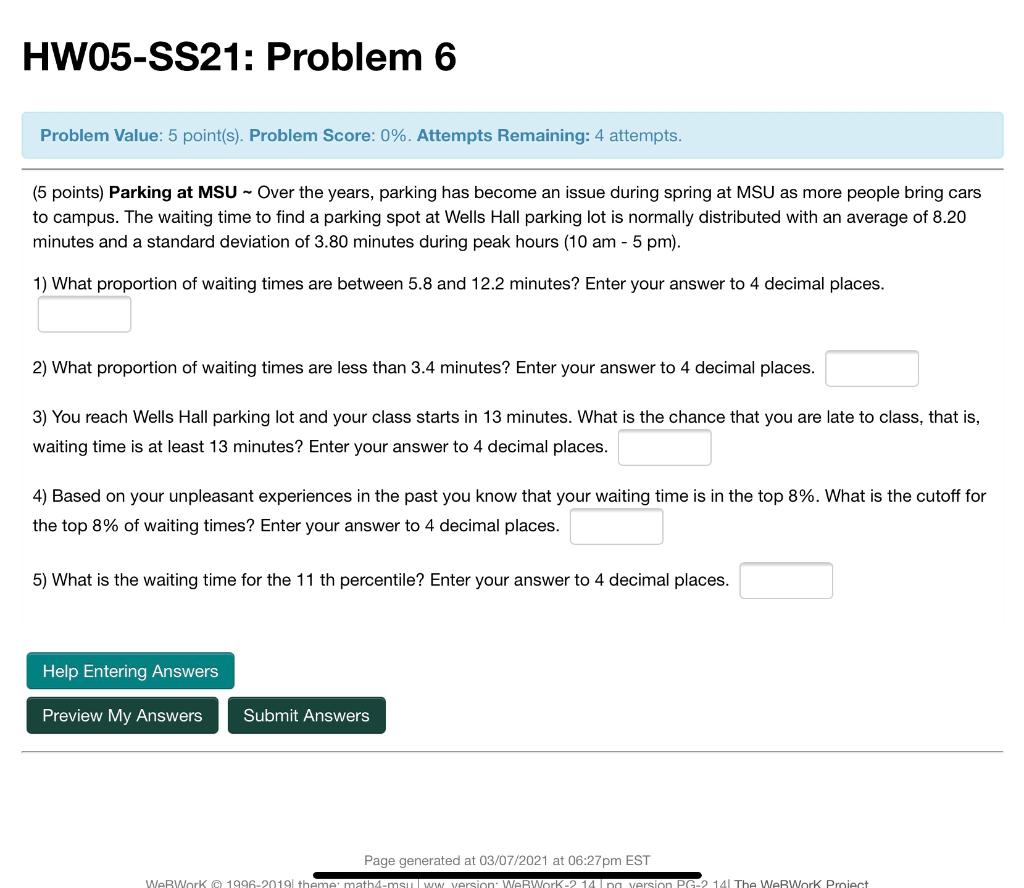 Solved HW05-SS21: Problem 6 Problem Value: 5 point(s). | Chegg.com