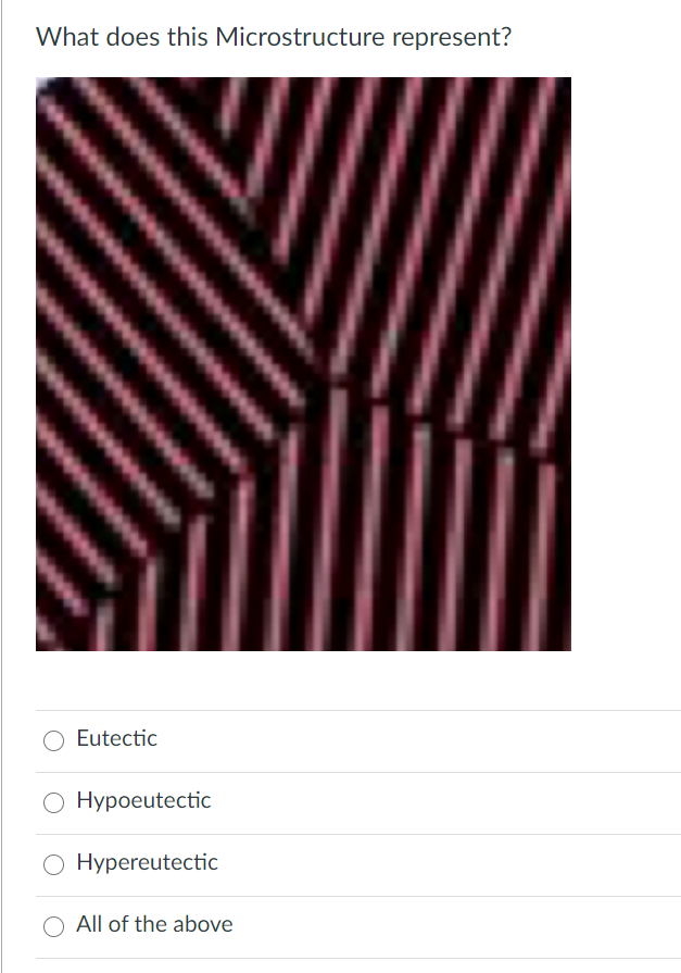 Solved What Does This Microstructure Represent Eutectic