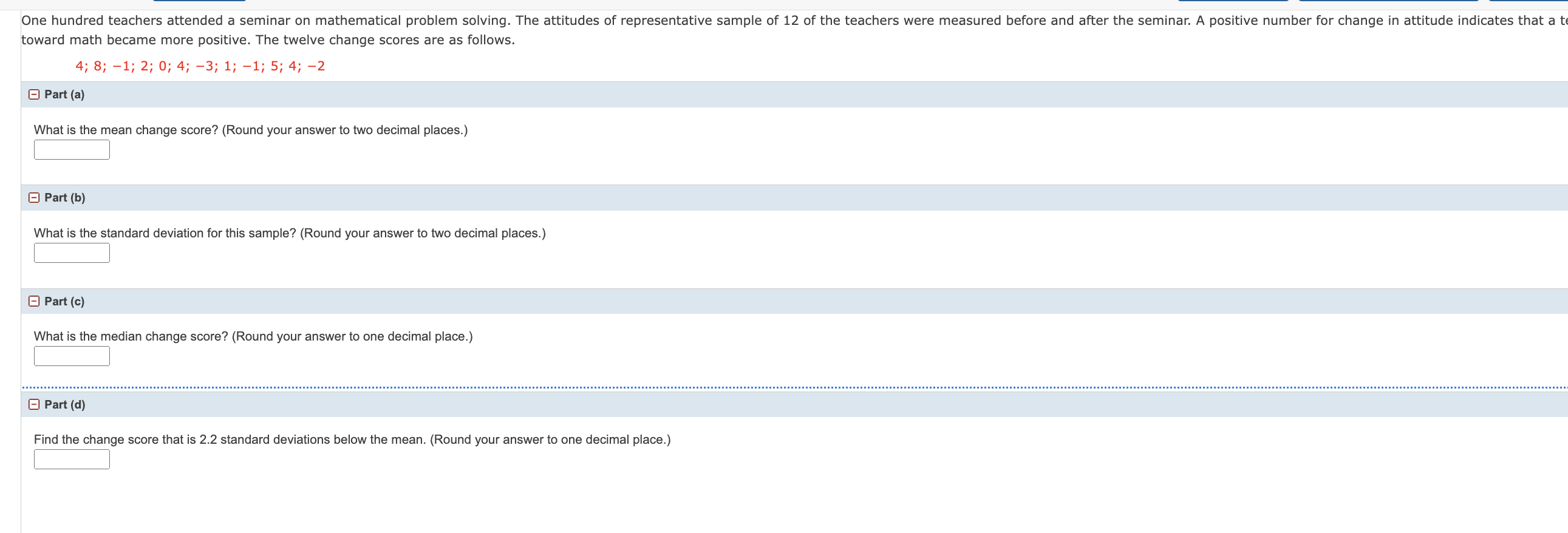 Solved toward math became more positive. The twelve change | Chegg.com