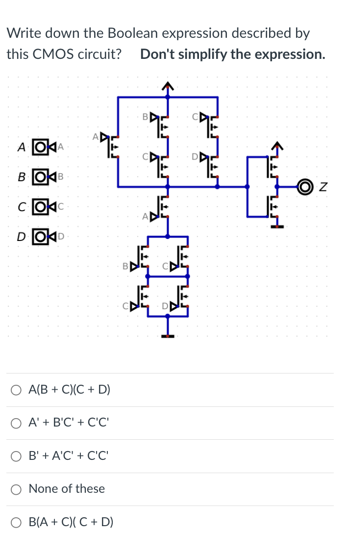 Solved Write down the Boolean expression described by this | Chegg.com