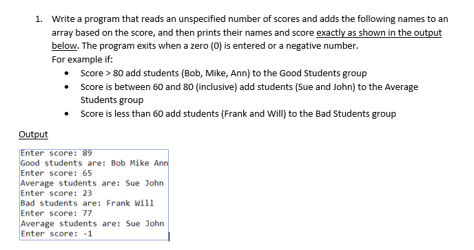 Solved 1. Write a program that reads an unspecified number | Chegg.com