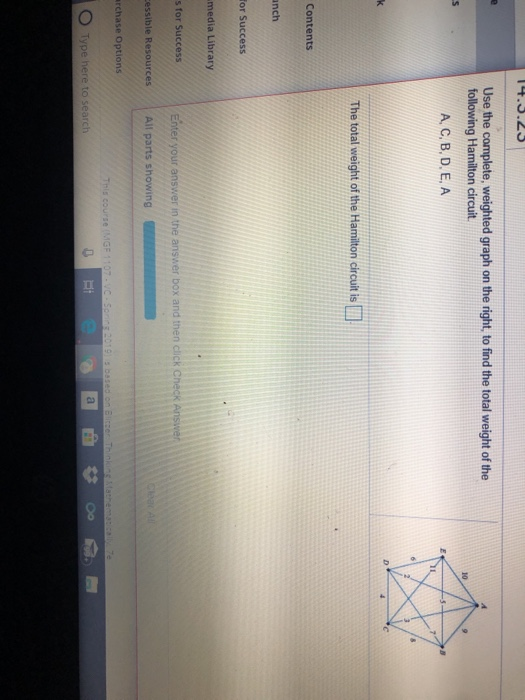 Solved Use the complete, weighted graph on the right, to | Chegg.com