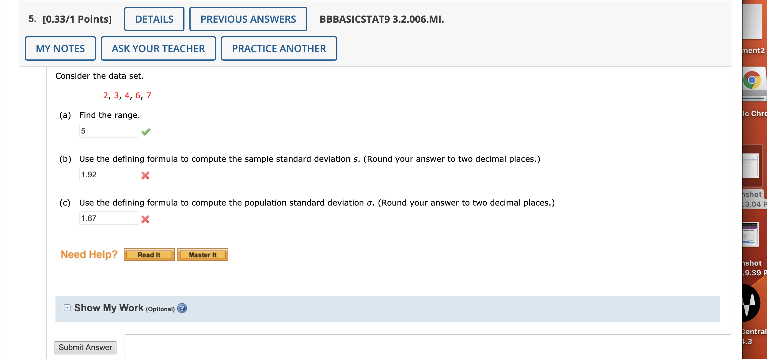 Solved Consider the data set.2,3,4,6,7(a) ﻿Find the | Chegg.com