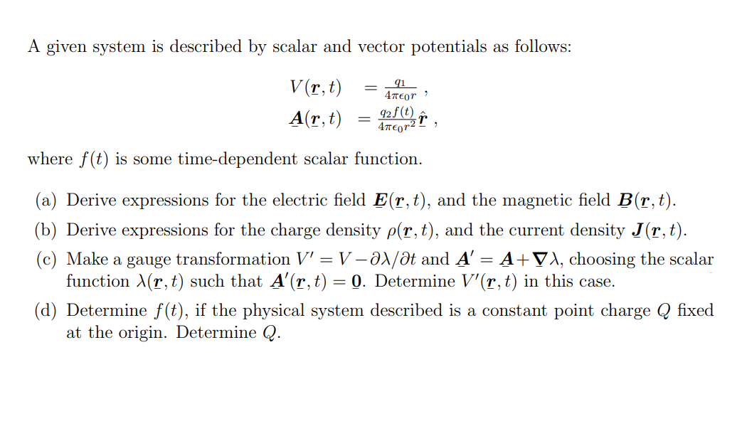 Solved A given system is described by scalar and vector | Chegg.com