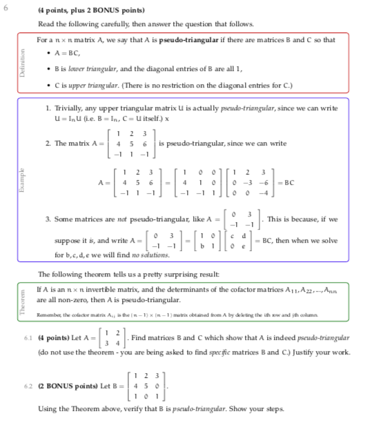 Solved Definition (4 points, plus 2 BONUS points) Read the | Chegg.com