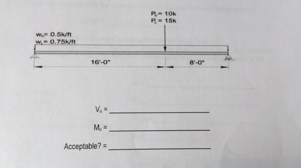 Solved Is a W18x40, A992, beam acceptable, based on bending, | Chegg.com