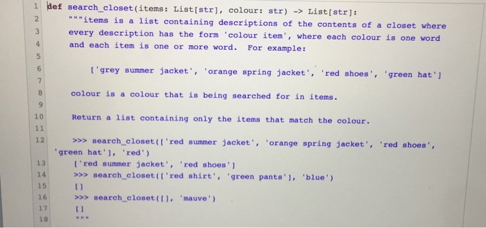 Solved Complete The Following Function According To Its