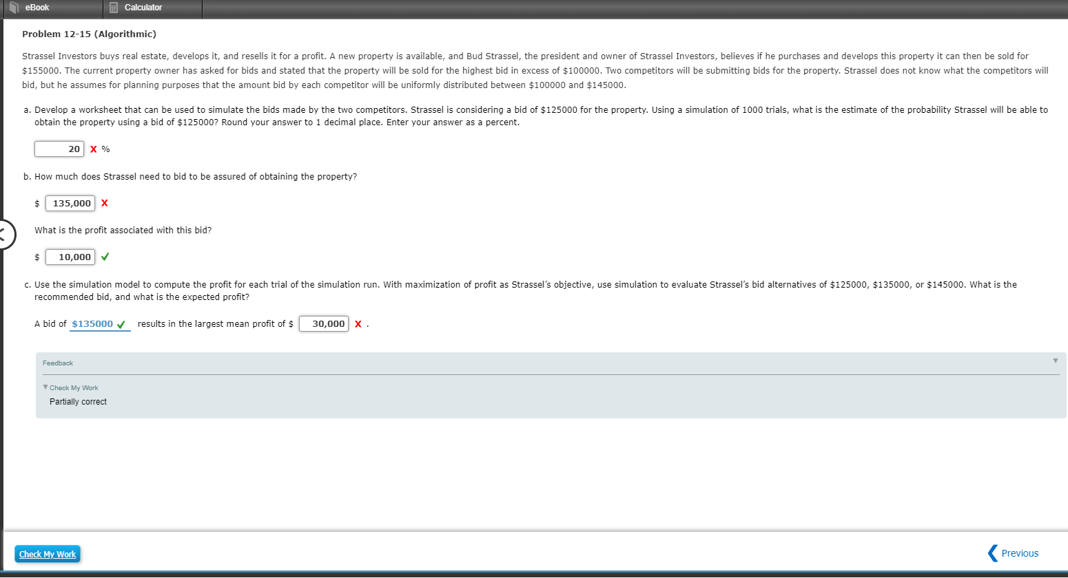 Solved eBook Calculator Problem 12-15 (Algorithmic) Strassel | Chegg.com