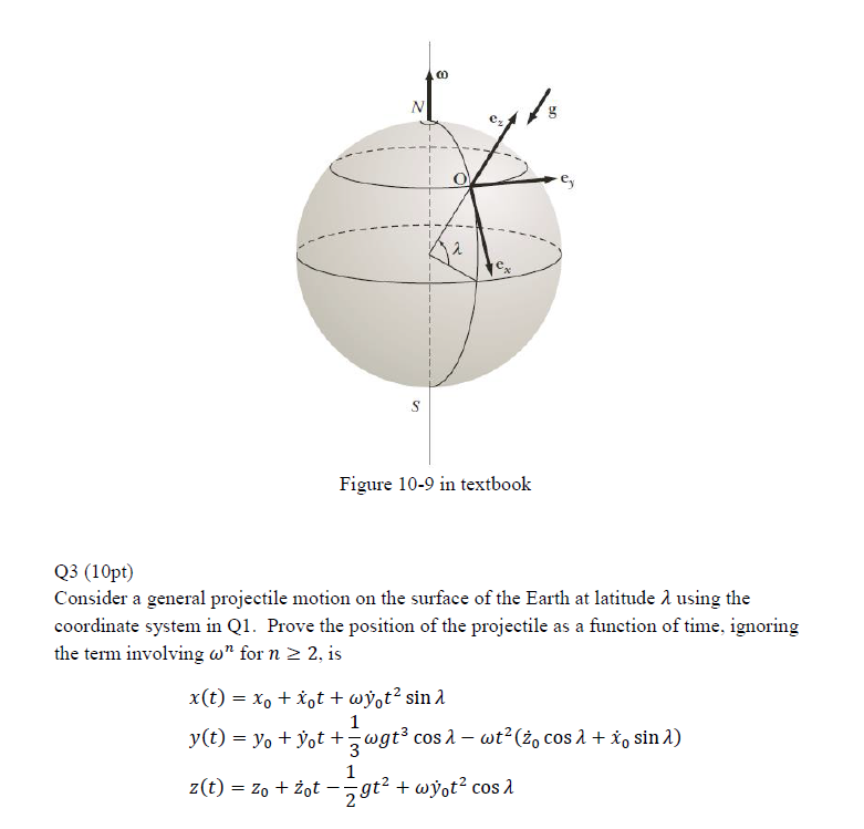 Solved Consider a general projectile motion on the surface | Chegg.com