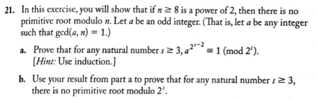 Solved 21. In this exercise, you will show that if n 28 is a | Chegg.com
