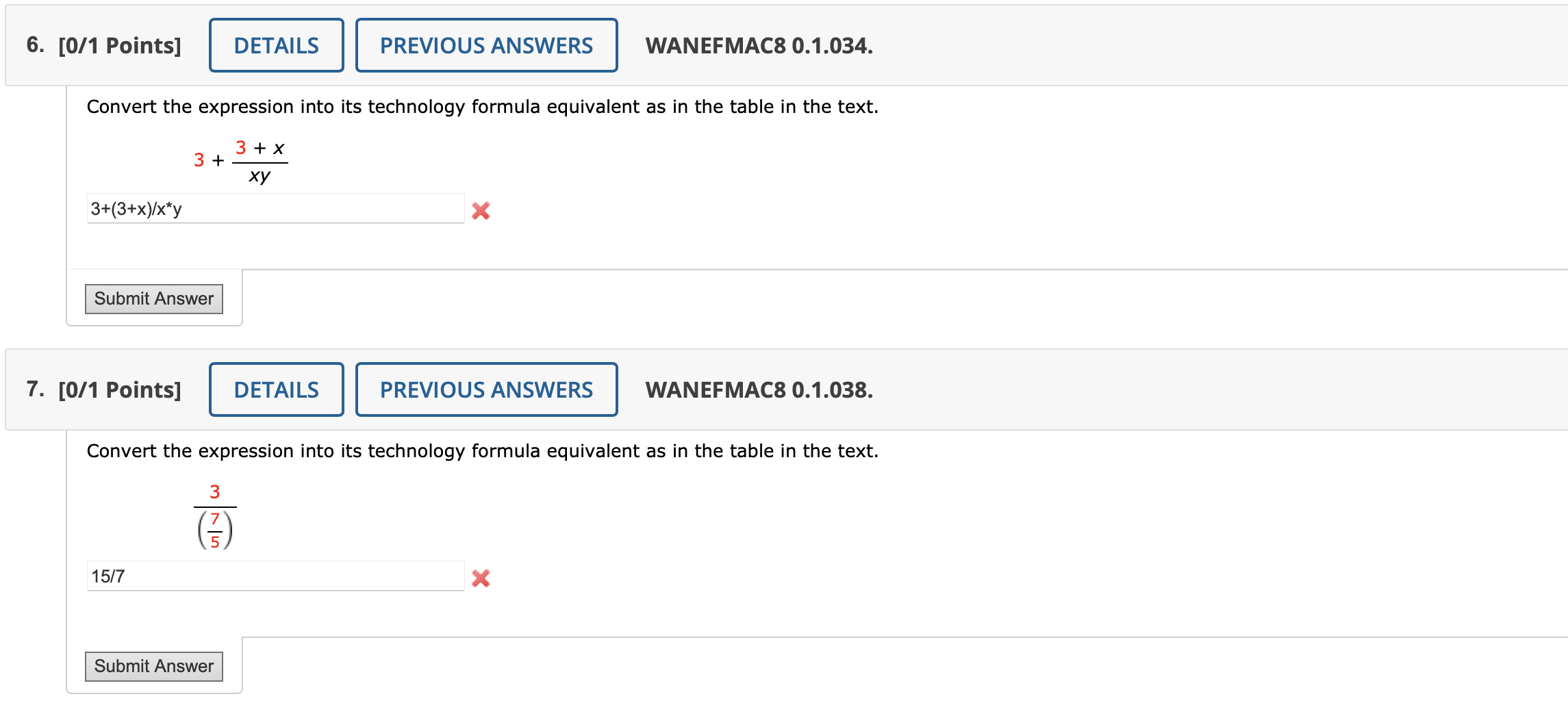 Solved Convert the expression into its technology formula | Chegg.com