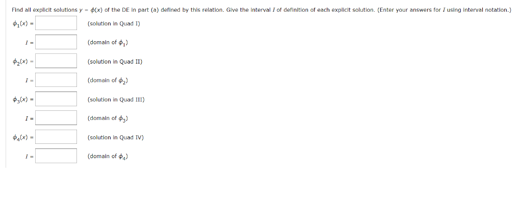 Solved Find all explicit solutions y· x of the DE in part a | Chegg.com