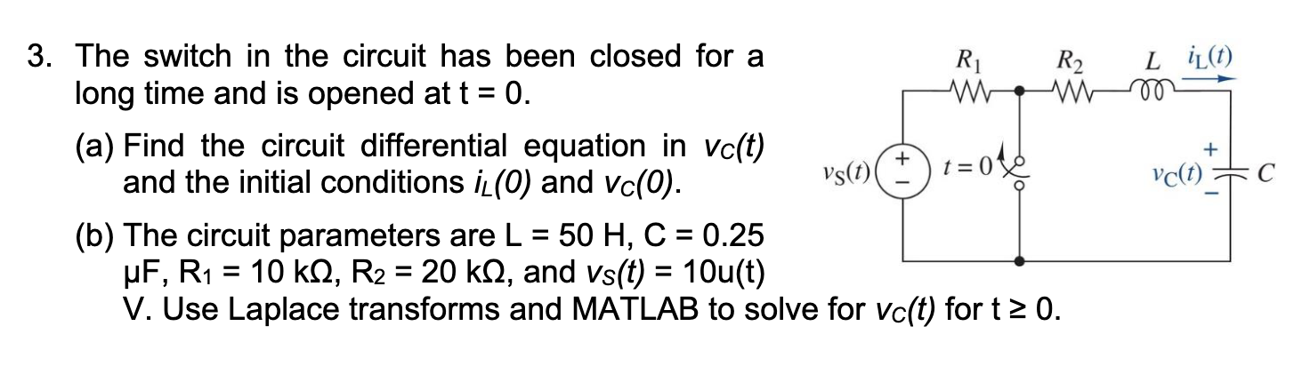 The switch in the circuit has been closed for along | Chegg.com