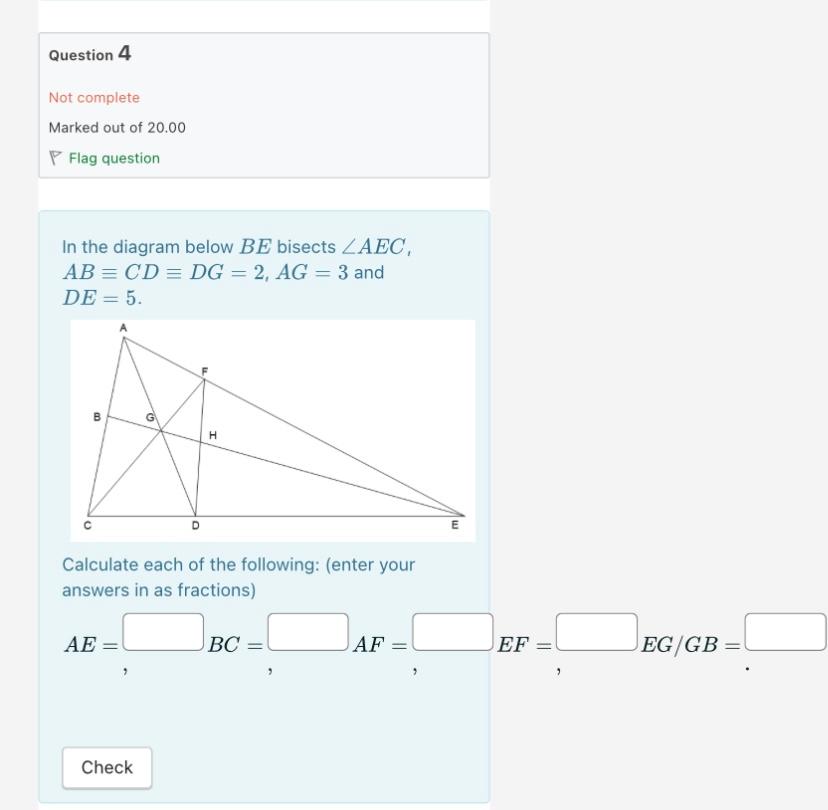 Solved Question 4 Not complete Marked out of 20.00 Flag | Chegg.com