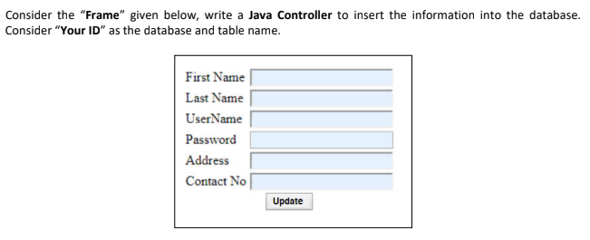 Solved Consider the "Frame" given below, write a Java | Chegg.com