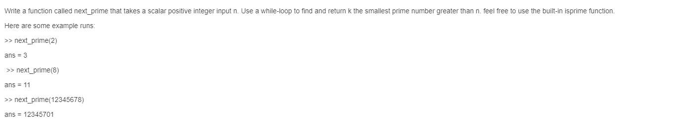 Solved Write A Function Called Nextprime That Takes A