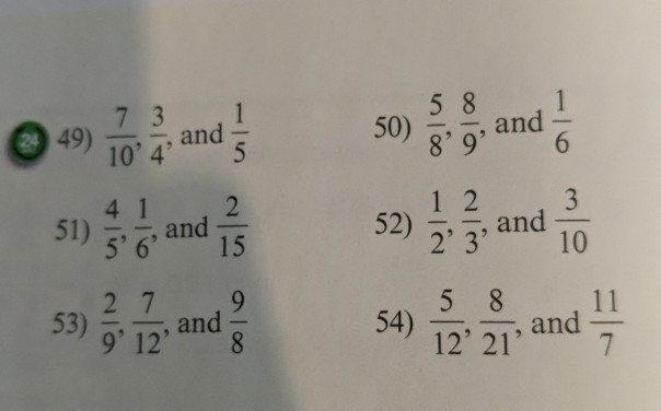 Solved Identify the least common denominator of the three | Chegg.com