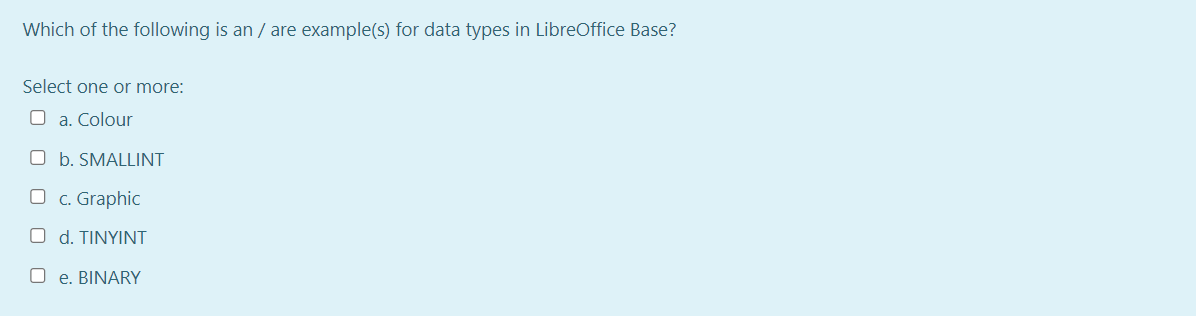 Solved Which of the following query criteria can be used to | Chegg.com