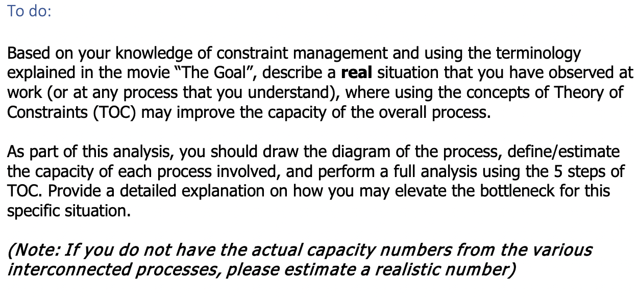 Solved Based on your knowledge of constraint management and | Chegg.com