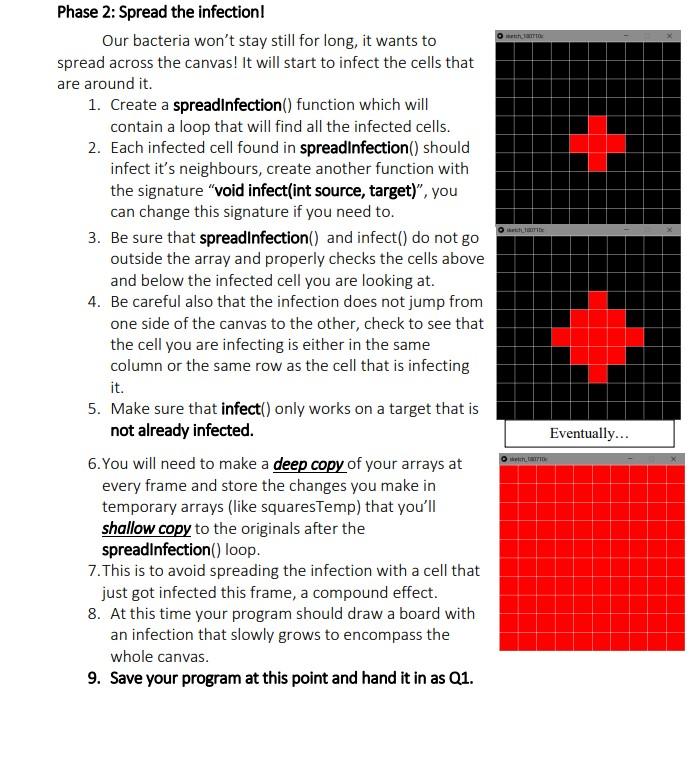 Solved Start by finding out how large your squares array | Chegg.com