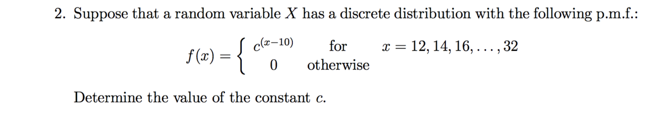 Solved 2. Suppose that a random variable X has a discrete | Chegg.com