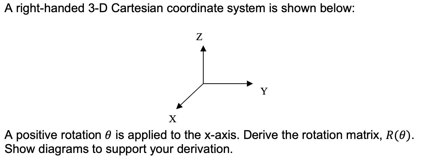 Solved A right-handed 3-D Cartesian coordinate system is | Chegg.com
