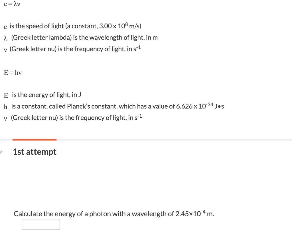Solved c=2v c is the speed of light (a constant, 3.00 x 108 | Chegg.com