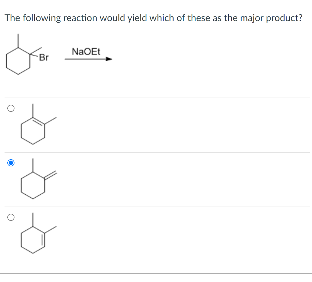 Solved The following reaction would yield which of these as | Chegg.com