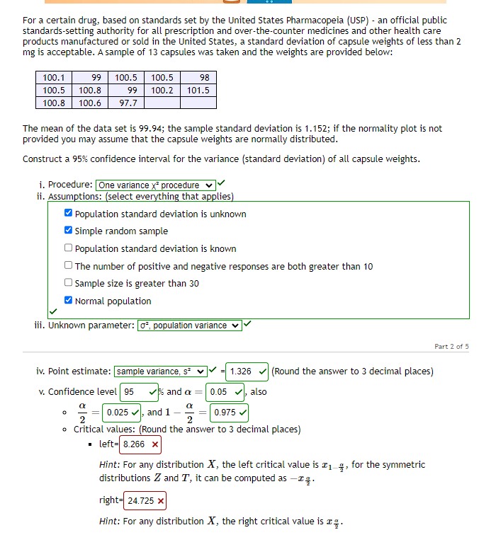 Solved For a certain drug, based on standards set by the | Chegg.com