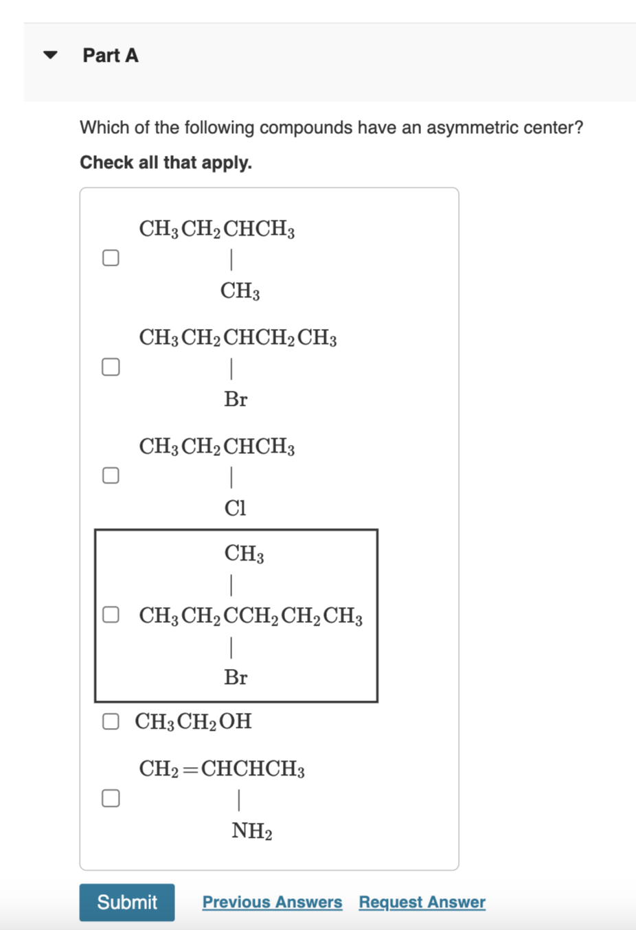 Solved Part A Which of the following compounds have an | Chegg.com