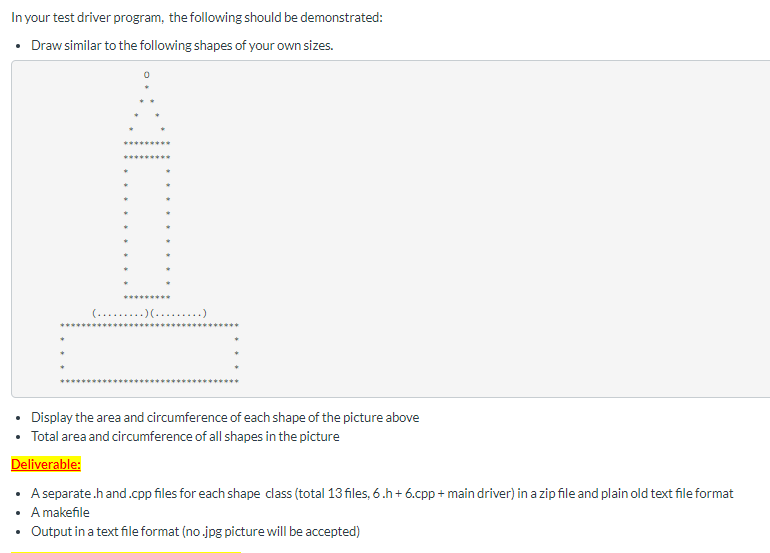 In your test driver program, the following should | Chegg.com