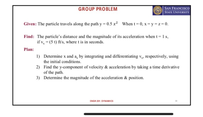 Solved GROUP PROBLEM SAN FRANCISCO STATE UNIVERSITY Given : | Chegg.com