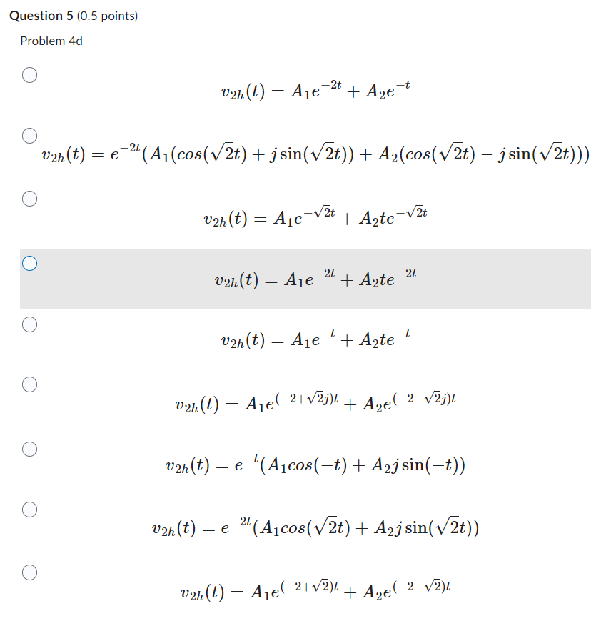 Solved 4. In the circuit below, R1=1Ω,R2=2Ω, and C1=C2=21F. | Chegg.com